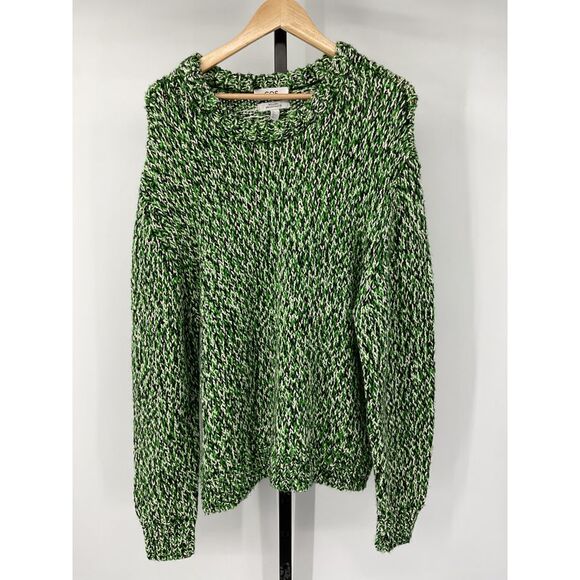 COS | Sweaters | Cos Womens Tritone Wool Crewneck Jumper Green Black ...